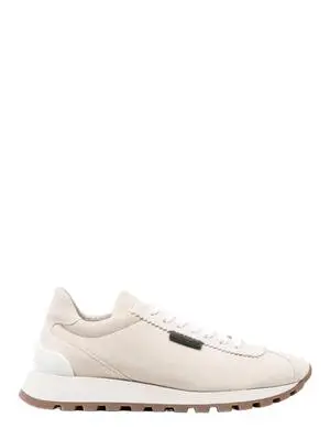 Brunello Cucinelli Leather Sneakers - Ivory