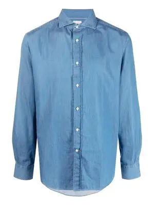 Brunello Cucinelli Denim Cotton Shirt - Blue