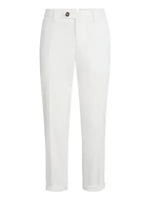 Brunello Cucinelli Cotton Trousers - White