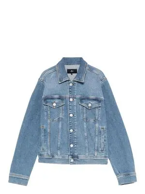 SEVEN Adi Denim Trucker Jacket - Clear Blue