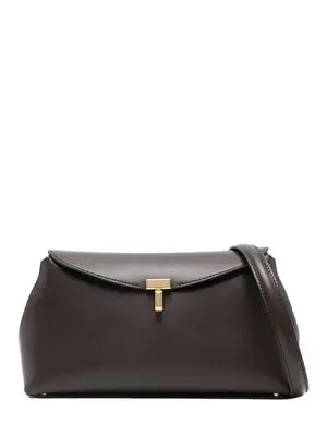 TOTEME T-lock Leather Clutch - Brown
