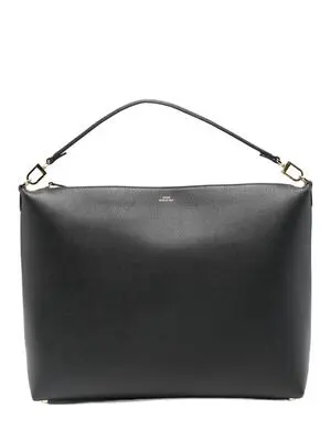 TOTEME Medium Leather Tote Bag - Black