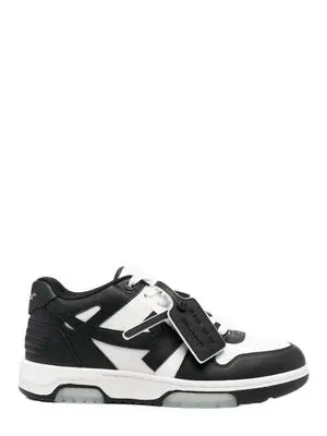 Off White Out Of Office Leather Sneakers - Black