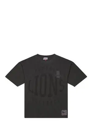 Mitchell & Ness Detroit Lions Downtown Collection Premium Vintage Logo T-shirt - Black