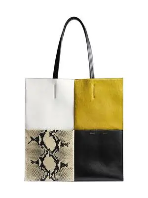 Khaite Piper Patchwork Tote - Fern Multi