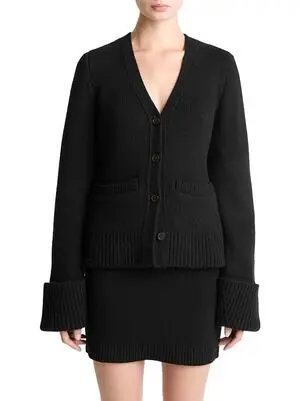 VINCE Cuffed Sleeve Cardigan