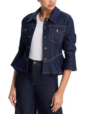 Cinq À Sept Scrunched Seraphine Denim Jacket - Indigo