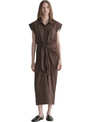A.L.C. Emilia Striped Midi Dress - Ganache Stripe