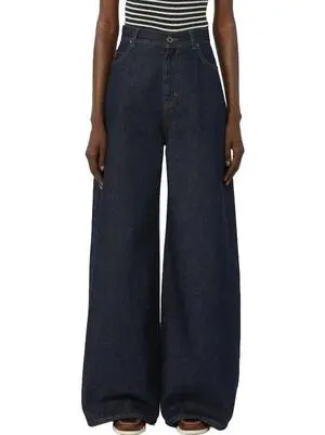 Max Mara Bella Wide Leg Jeans - Navy