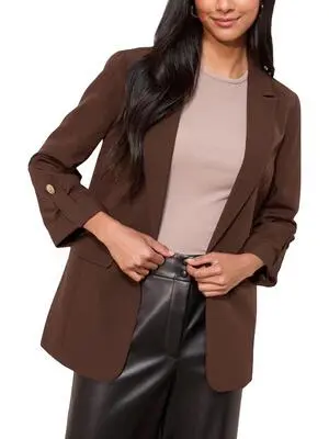 FRIENDS LIKE THESE Roll Sleeve Blazer - Brown