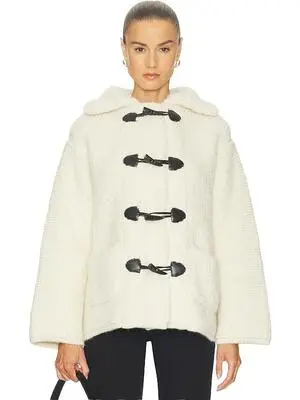 Naadam Alpaca Wool Toggle Coat - White