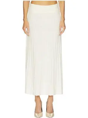 Naadam Ribbed Knit Skirt - White