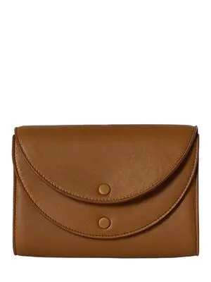 THE ROW Double Flap Clutch - Cuir