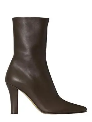 THE ROW Mona Leather Boots - Vintage Brown