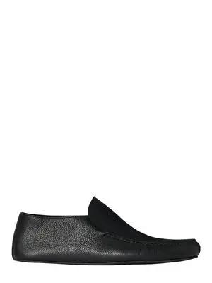 THE ROW Leo Loafer In Leather And Shearling - Black