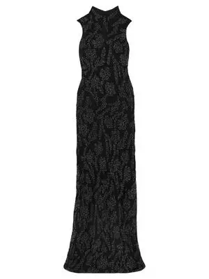 Veronica Beard Sylven Bead-embellished Georgette Maxi Dress - Black