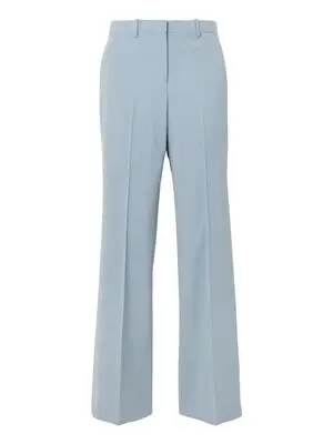 Theory Wool-blend Straight-leg Trousers - Blue
