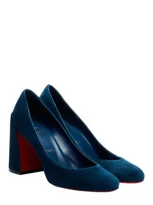 CHRISTIAN LOUBOUTIN Miss Sab Suede Pumps - Blue