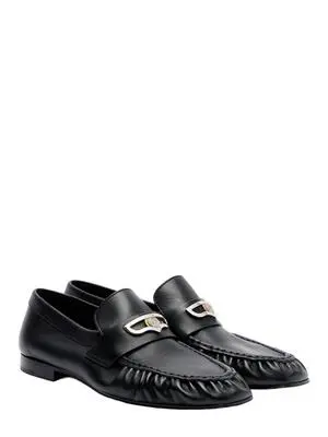CHRISTIAN LOUBOUTIN Mocallista Leather Penny Loafers - Black