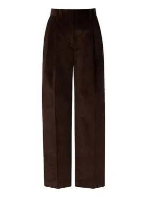 TOTEME Cotton Corduroy Wide-leg Pants - Brown