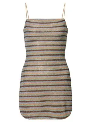 Oseree Lumière Striped Minidress - Multicoloured