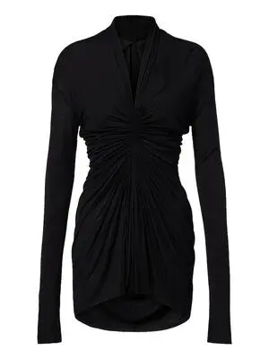 Rick Owens Gathered Minidress - Black