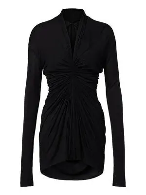 Rick Owens Gathered Minidress - Black