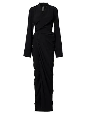 Rick Owens Belted Wrap Dress Black