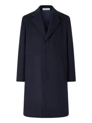 UMIT BENAN Richard Virgin Wool And Cashmere-blend Coat - Blue