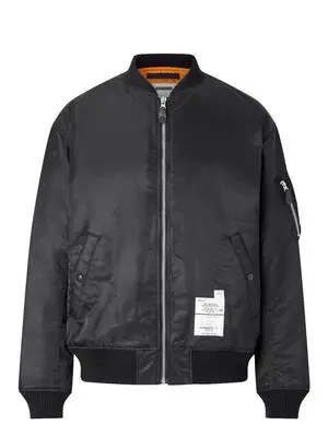 NEIGHBORHOOD Appliquéd Padded Twill Bomber Jacket - Black