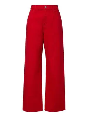 RÓHE Mid-rise Wide-leg Jeans - Red