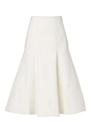 RÓHE Cotton Midi Skirt - White