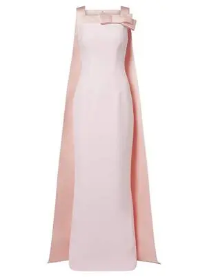 Safiyaa Harley Caped Crêpe Gown - Pink