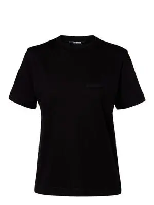 Jacquemus Logo Cotton Jersey T-shirt - Black