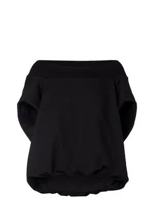 Dries Van Noten Cocoon Cotton Jersey Sweatshirt - Black