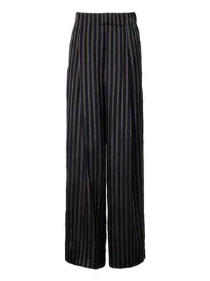 Dries Van Noten Striped Wide-leg Pants - Blue