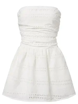 Faithfull The Brand Roja Broderie Anglaise Minidress - White