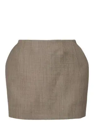 Magda Butrym Wool Miniskirt - Beige