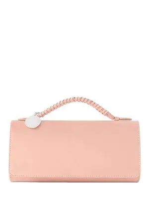 Stella McCartney Falabella Recycled Satin Clutch Orange