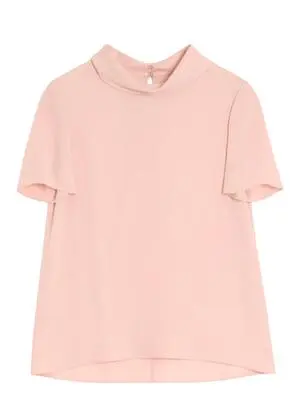 VALENTINO Silk Layered Collar T-Shirt