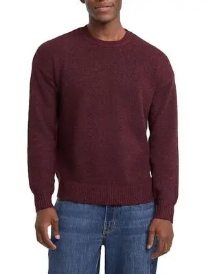 Guess Bouclé Crewneck Sweater - Burgundy