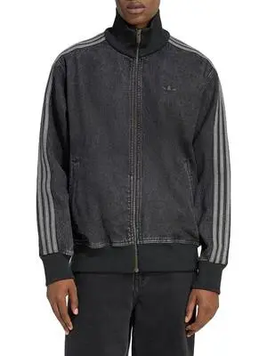 Adidas Firebird Denim Track Jacket - True Black Denim