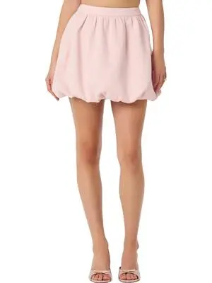 Astr The Label Tweed Bubble Hem Mini Skirt - Pink