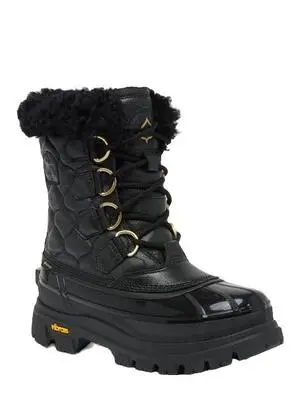 Sorel X Aspen Collection Caribou Horizon™ Gtx Lux Quilted Waterproof Boots - Black/true Gold