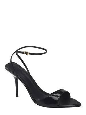 Schutz Elodie Ankle Strap Slide Sandal - Black