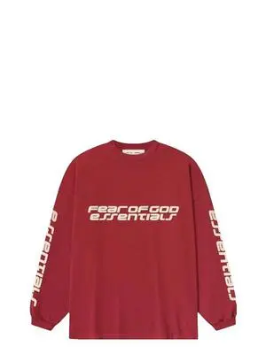 Fear Of God Essentials 90's Long Sleeve T-shirt - Crimson