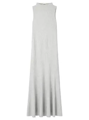 Khaite Margo Merino Wool Maxi Dress - Gray