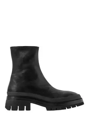 Khaite Fallon Leather Ankle Boots - Black