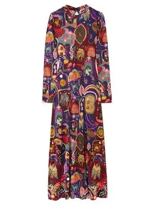 Farm Rio Printed Jersey Maxi Dress - Purple
