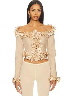 Lado Bokuchava Tied Venom Top - Beige